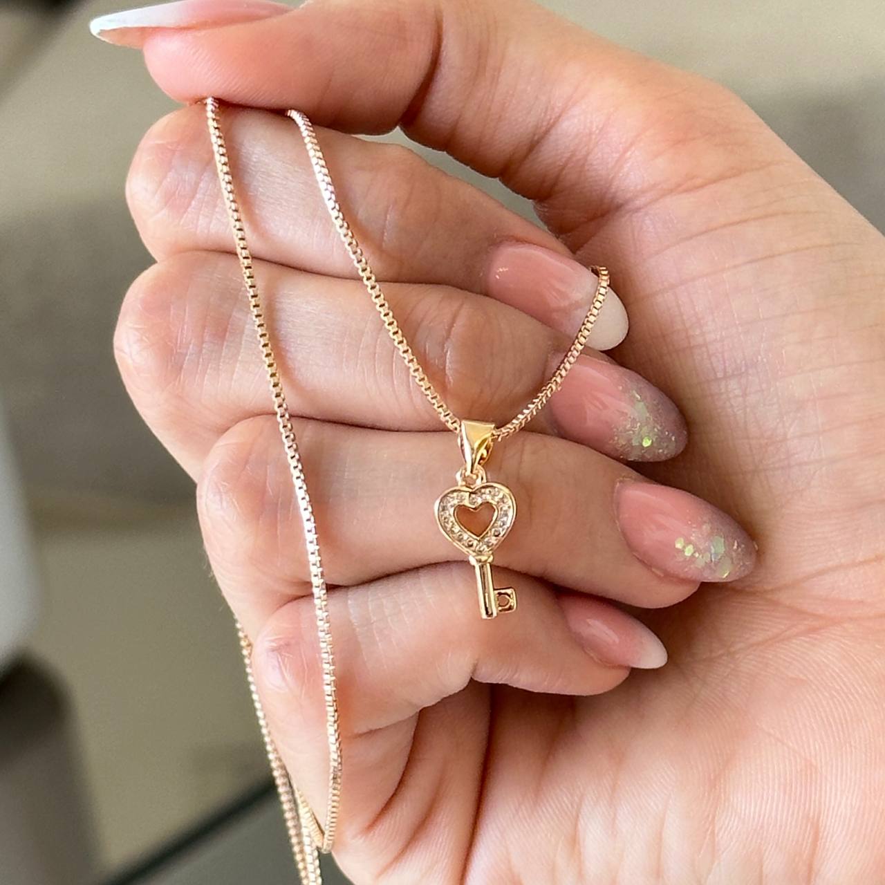 DIJE ROSE LLAVE CORAZON 2x1CM CRISTAL SWAROVSKI ID: 3274 Ref: 20601R ...